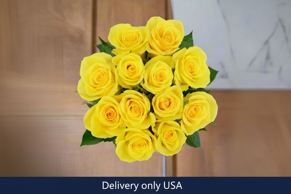 Yellow Roses Bouquet - USA | Send Yellow Roses to America | Flora USA ...